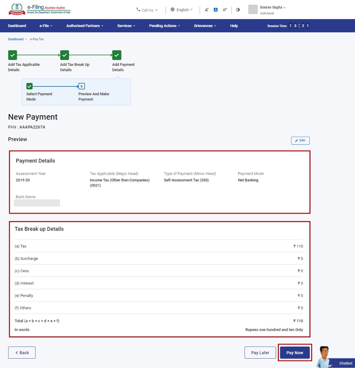 How to Generate Challan Form User Manual | Income Tax Department